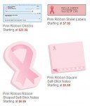 Support Breast Cancer Awareness with Pink Ribbon Checks, Labels and ...