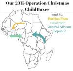 Operation Christmas Child: Our 2015 Shoe Boxes went to.....