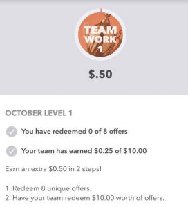 Ibotta October 2018 Teamwork Bonus