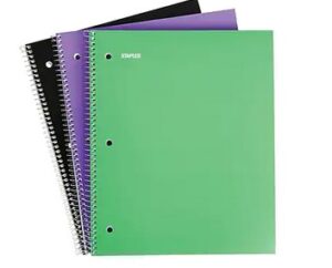 Staples: 3 Pack of College-Rule Spiral-Bound Notebooks $.75 SHIPPED!