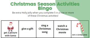 Free Printable Christmas Season Activities BINGO!