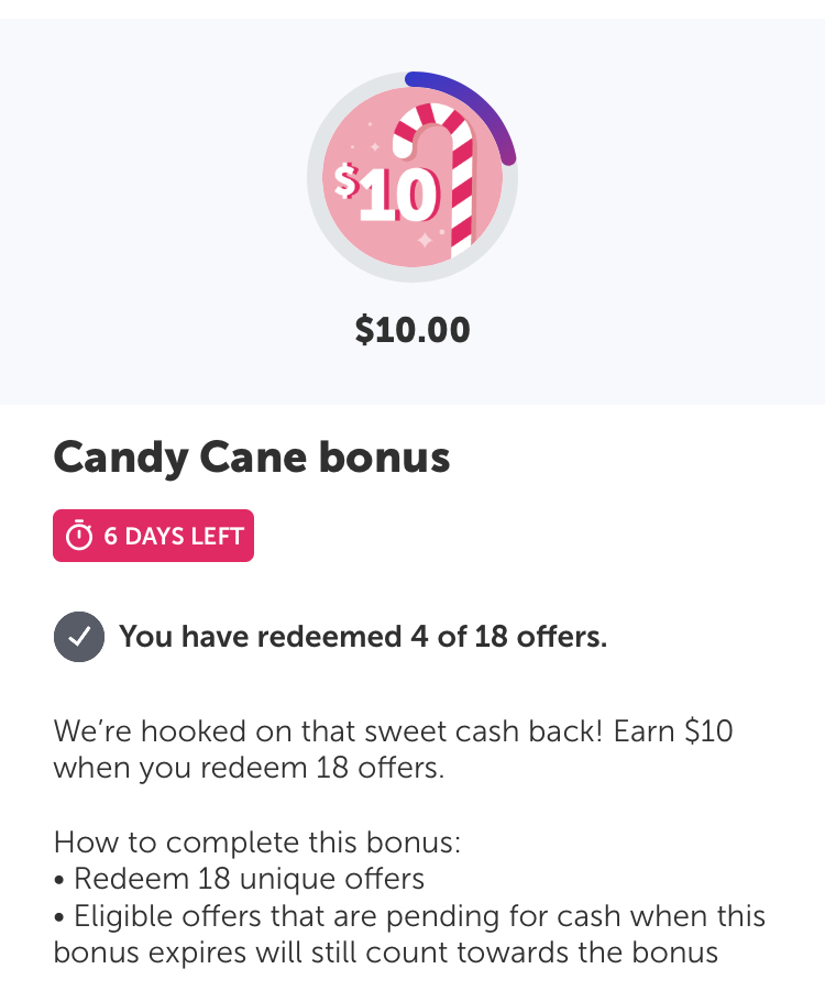 Ibotta $5 Weekend, $10 Candy Cane + $30 Merry & Bright Bonuses!