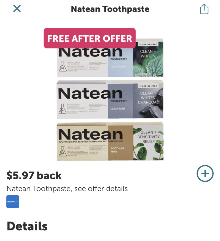 FREE Nateen Toothpaste at Walmart!