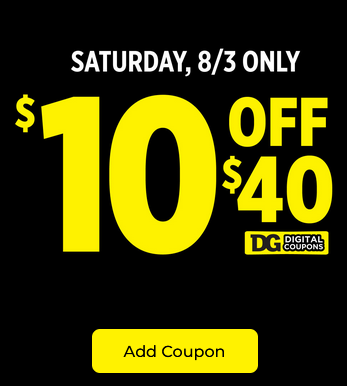 Dollar General $10 off $40 coupon! Valid Saturday 8/3