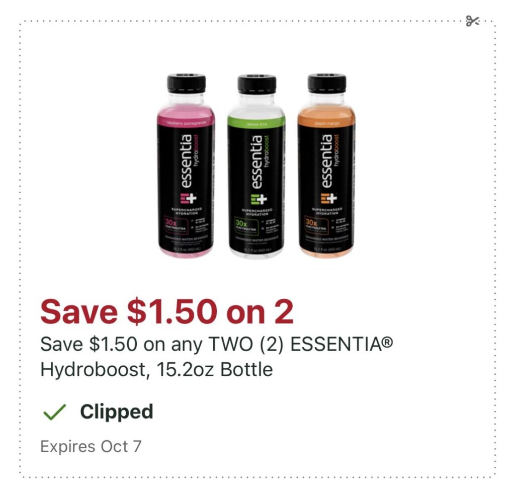 Essentia Hydroboost Enhanced Waters - Get FIVE for $1 after this great ...