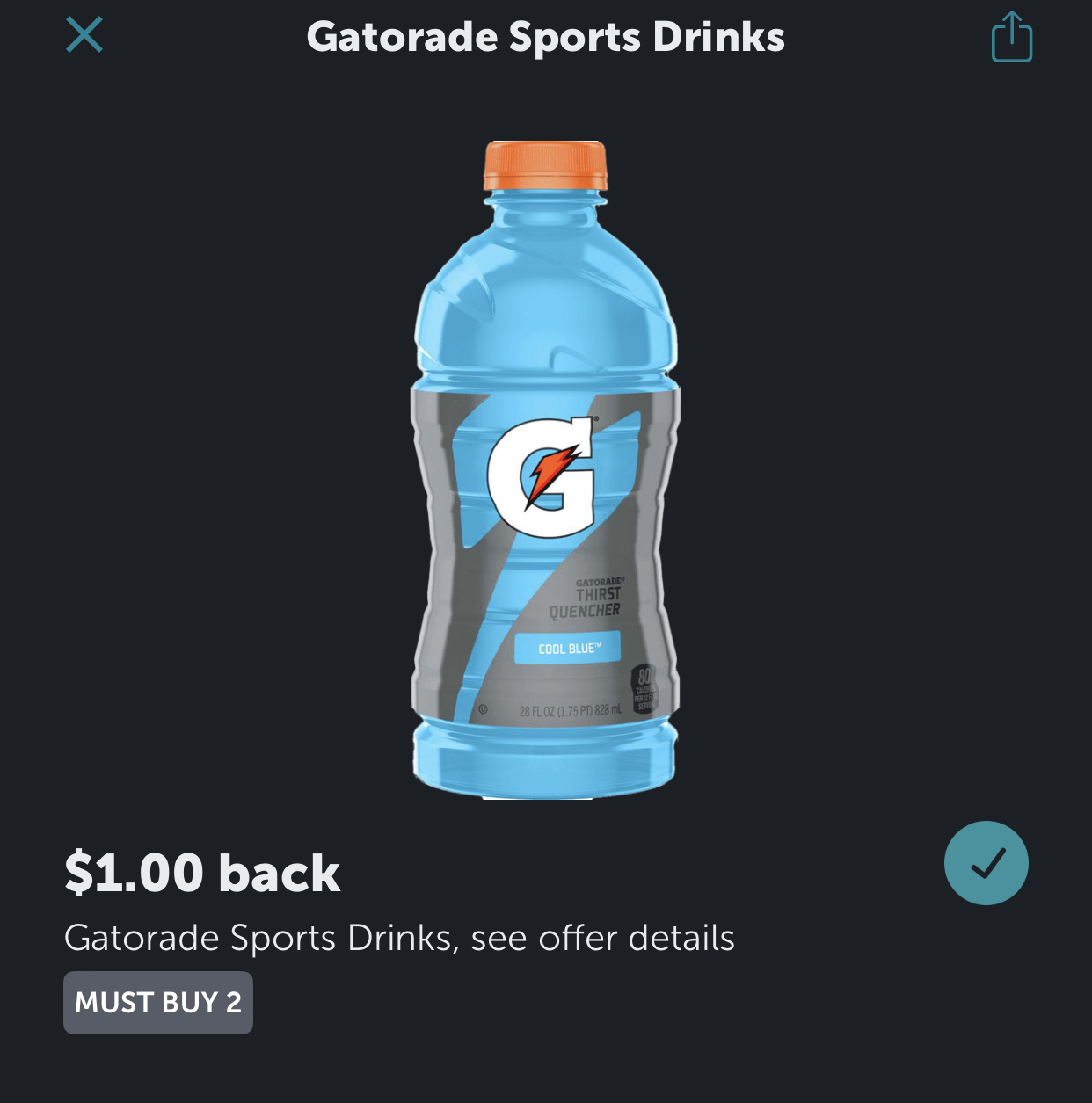 Publix: 28oz Gatorade 3/$3 after sale and coupon!