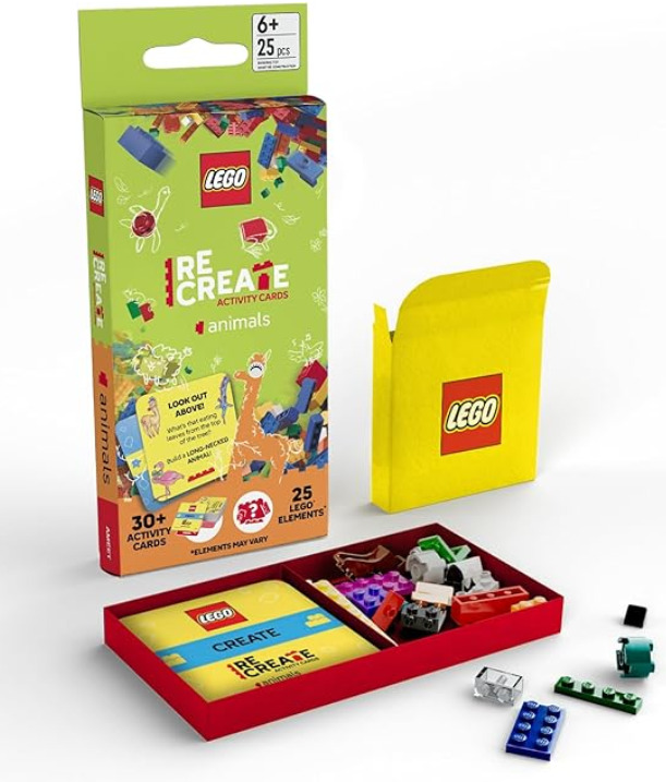Lego Recreate Building Game with 30+ Activity Cards & 25 Lego Elements ...